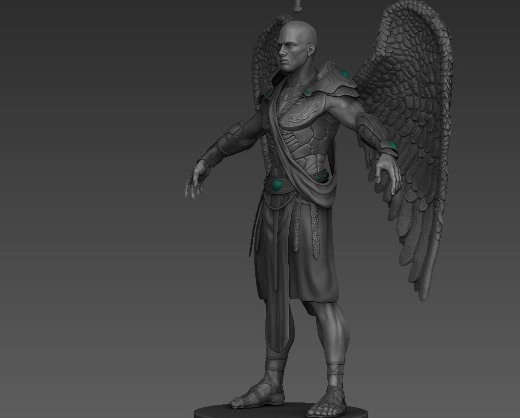 Archangel statue of angel with wings 3D model | CGTrader