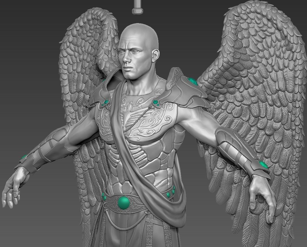 Archangel statue of angel with wings 3D model | CGTrader