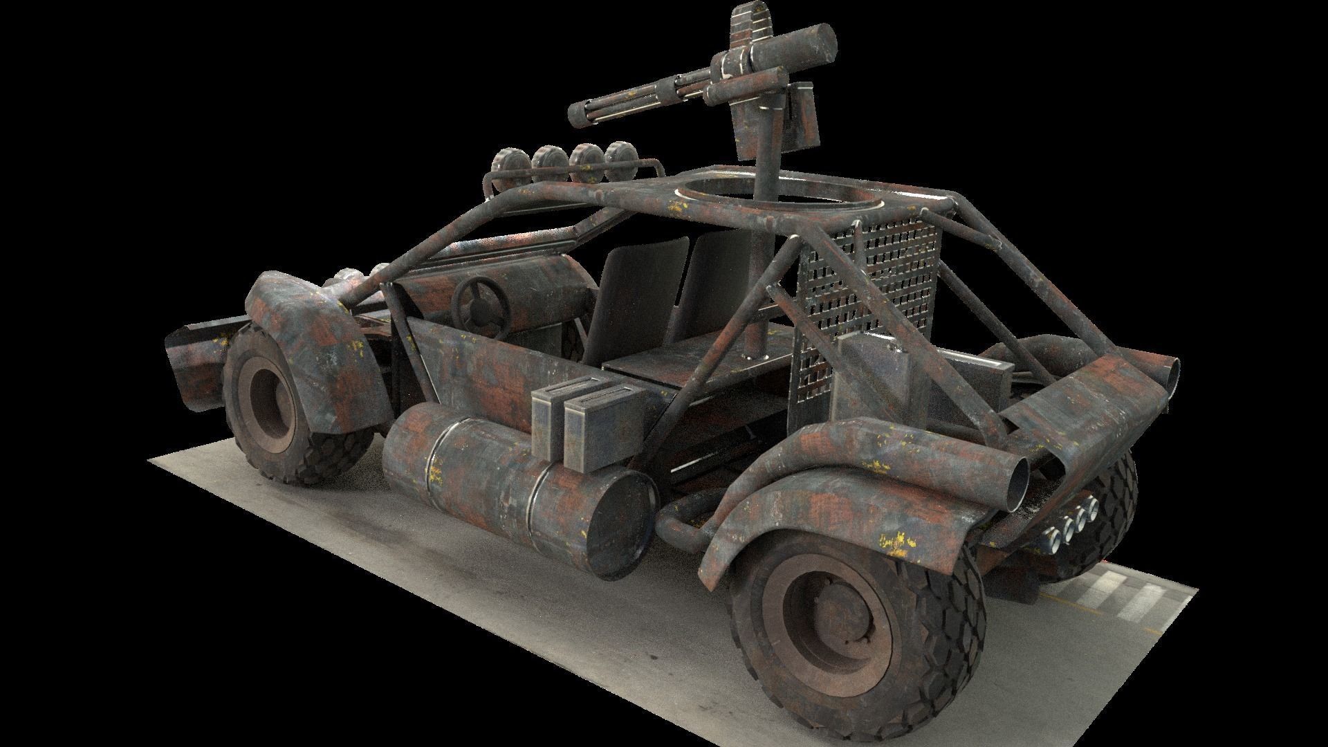 Apocalyptic buggy 3D model | CGTrader
