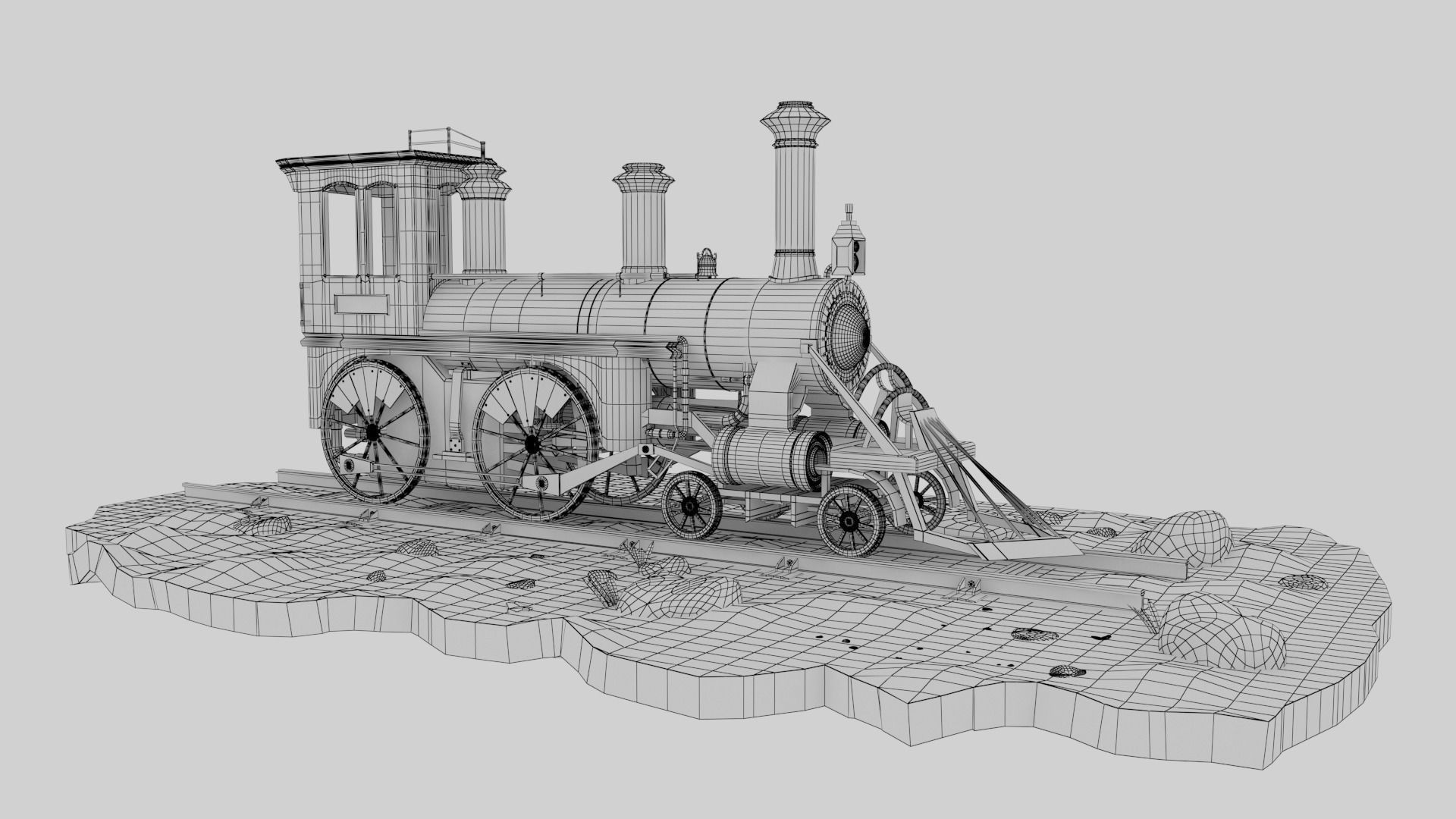 Locomotive free VR / AR / low-poly 3D model | CGTrader