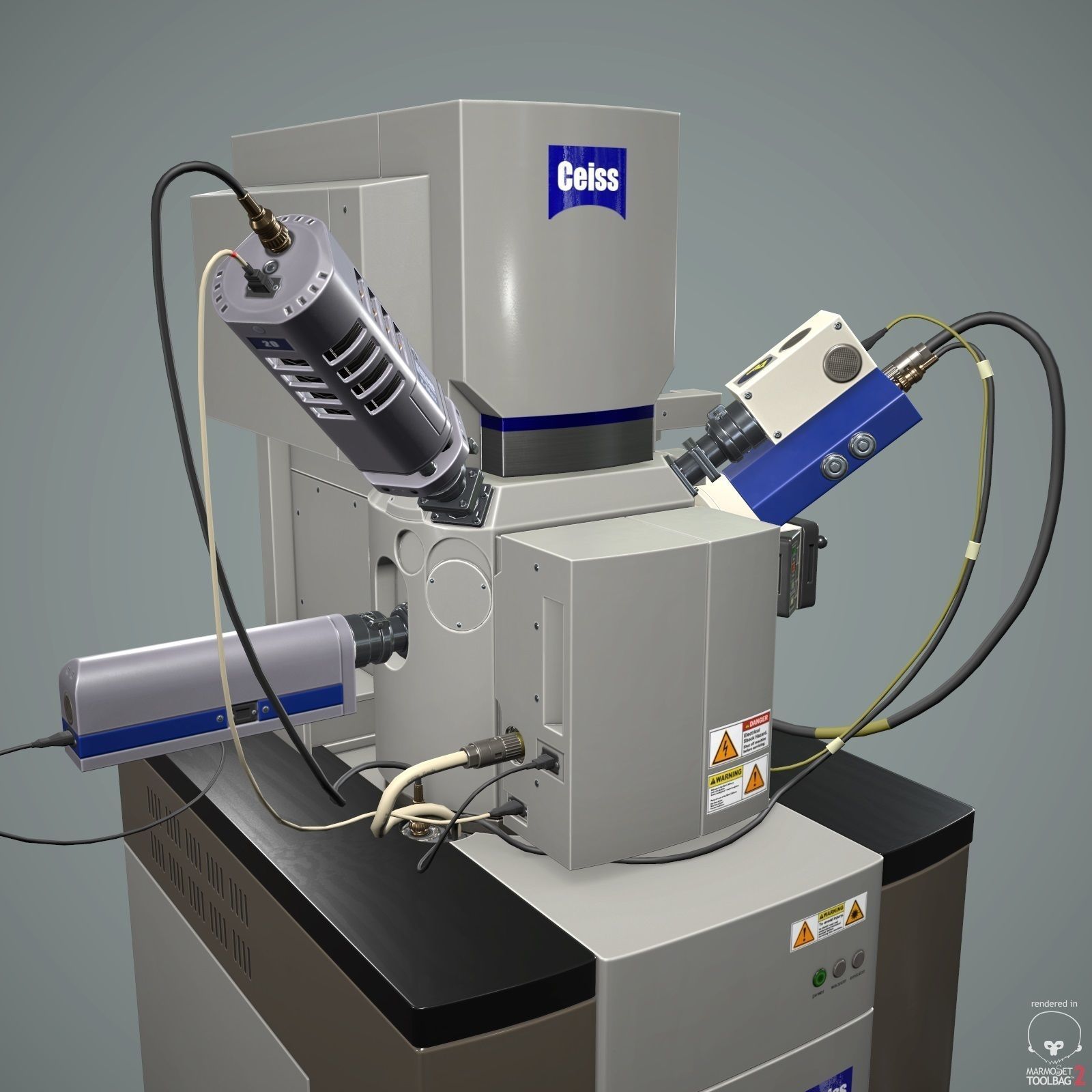 3D model Electron Microscope VR / AR / low-poly | CGTrader