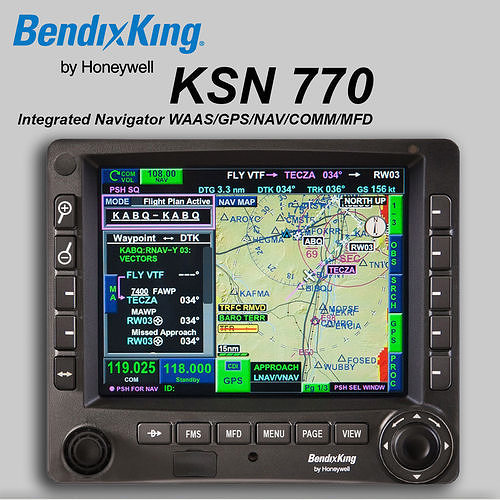 3D model Bendix King KSN-770 multifunction Integrated Navigator VR / AR ...