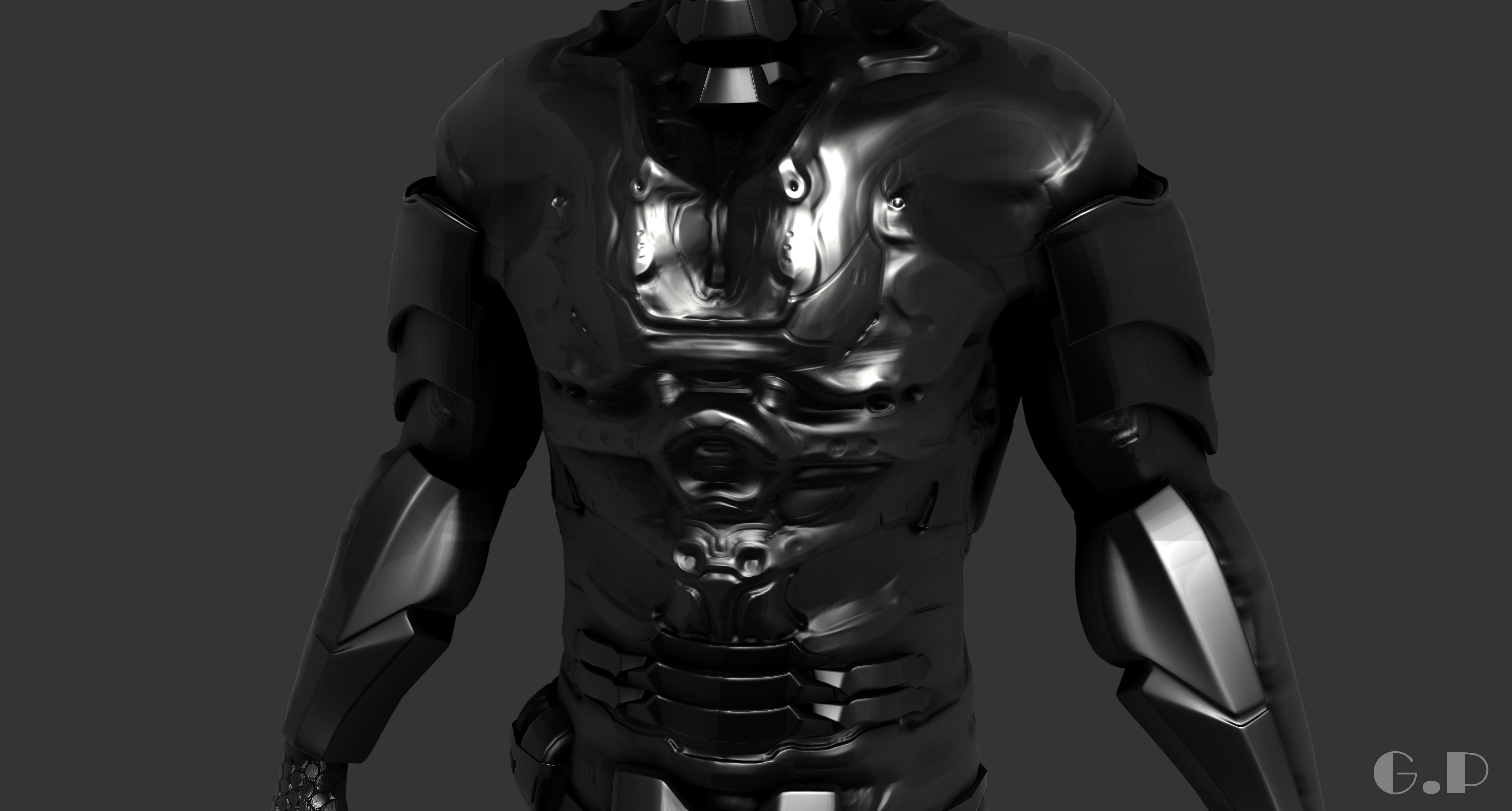 Titanium Armor free 3D model | CGTrader