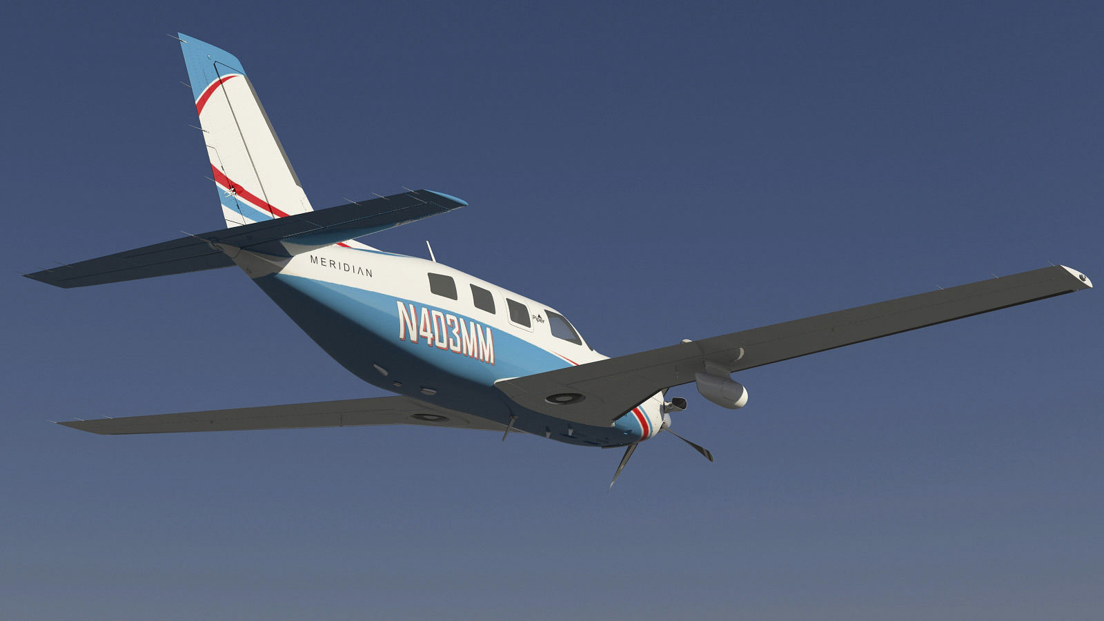 Piper Meridian 3D model rigged | CGTrader