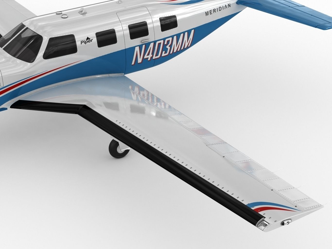 Piper Meridian 3D model rigged | CGTrader