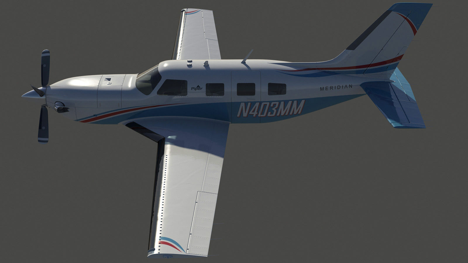 Piper Meridian 3D model rigged | CGTrader