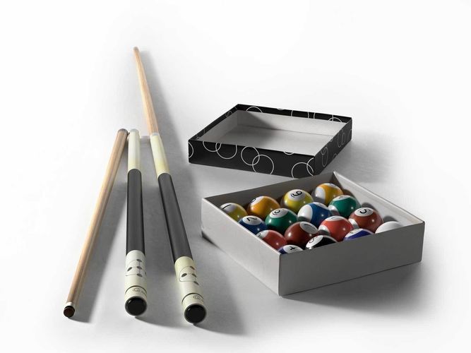Gator Zeus BW-5 Billiard Cue and Gamesson Pool Ball Set 3D model | CGTrader