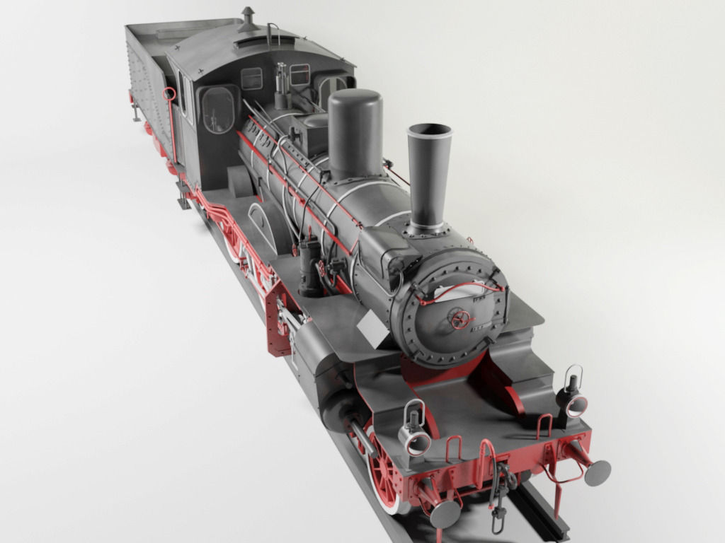 Prussian P4 BR36 Steam Locomotive 3D model | CGTrader