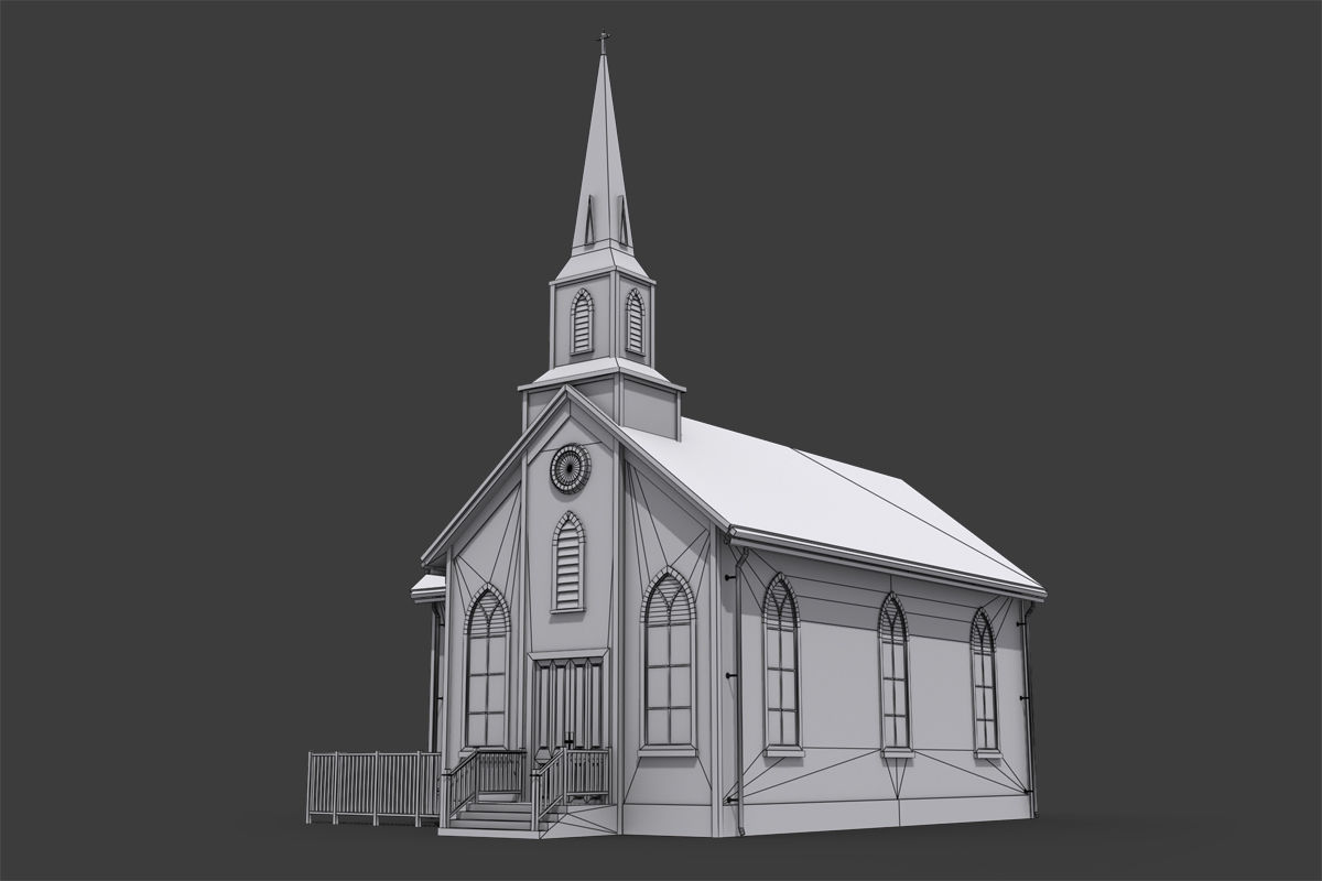 3D model Church VR / AR / low-poly | CGTrader