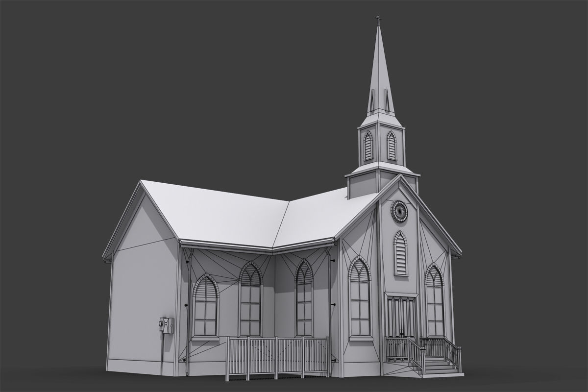 3D model Church VR / AR / low-poly | CGTrader