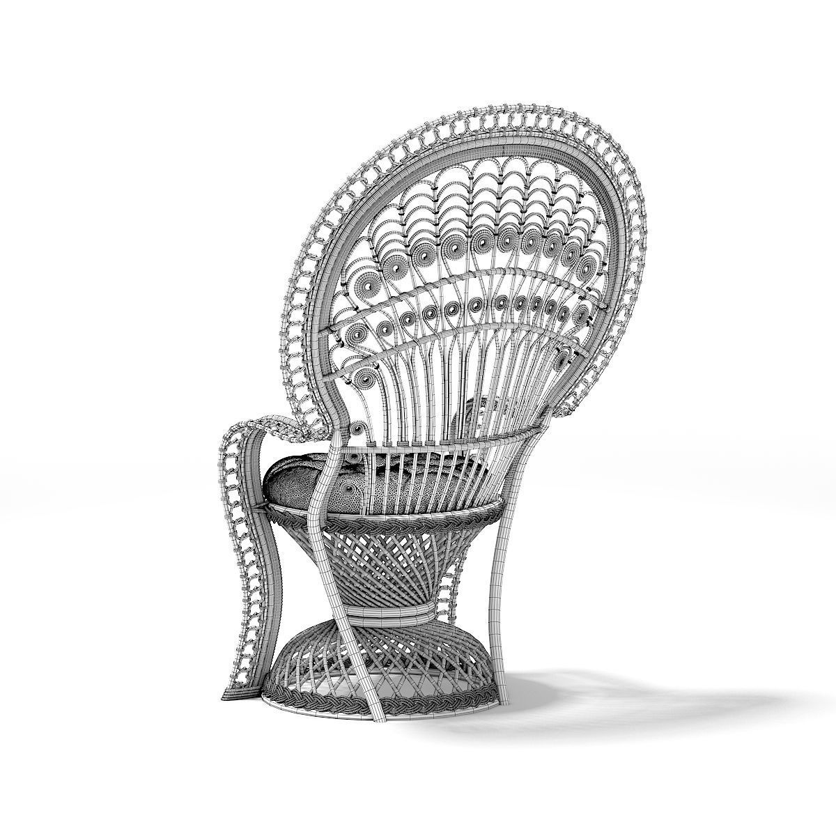 Wicker Chair 2 3D model | CGTrader
