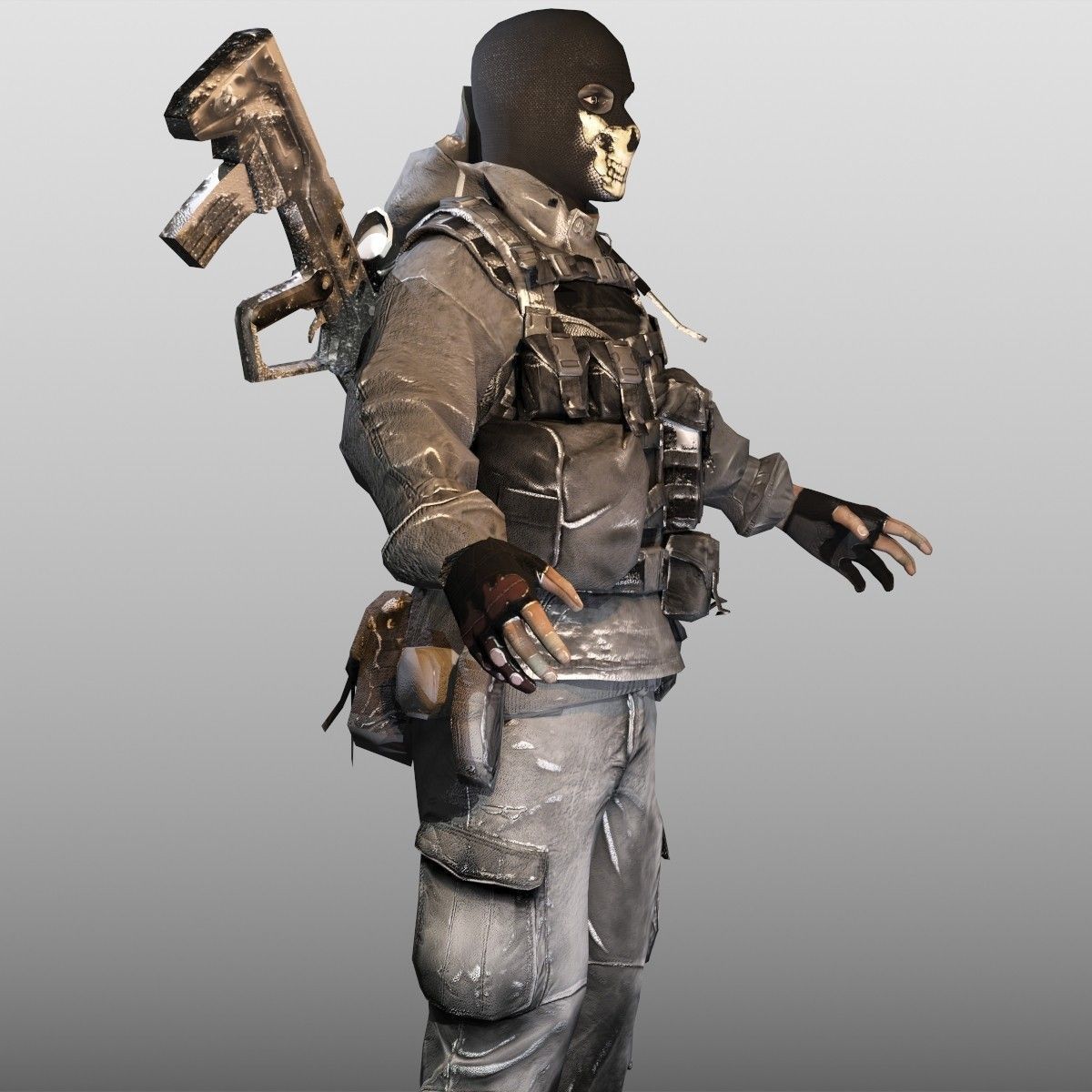 3D model Ghost Soldier VR / AR / low-poly | CGTrader
