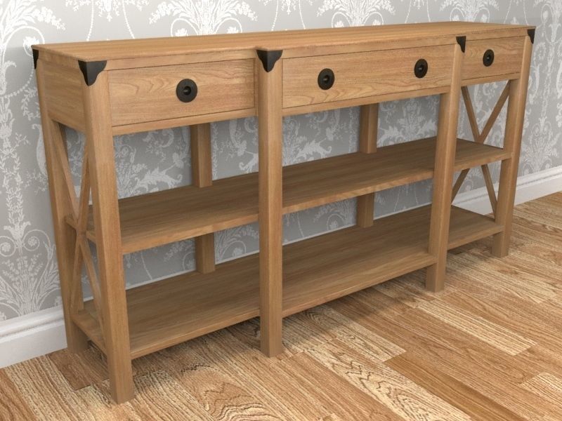 Laura Ashley Triple Console Table 3D model | CGTrader