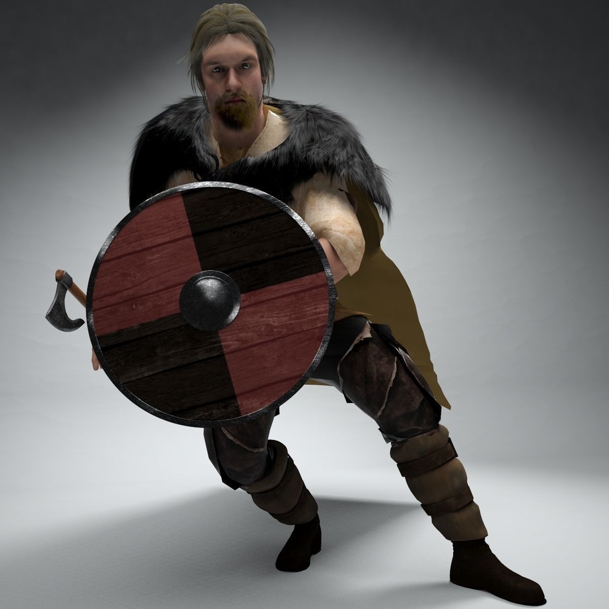 Viking Ragnar Rigged 3D model rigged | CGTrader