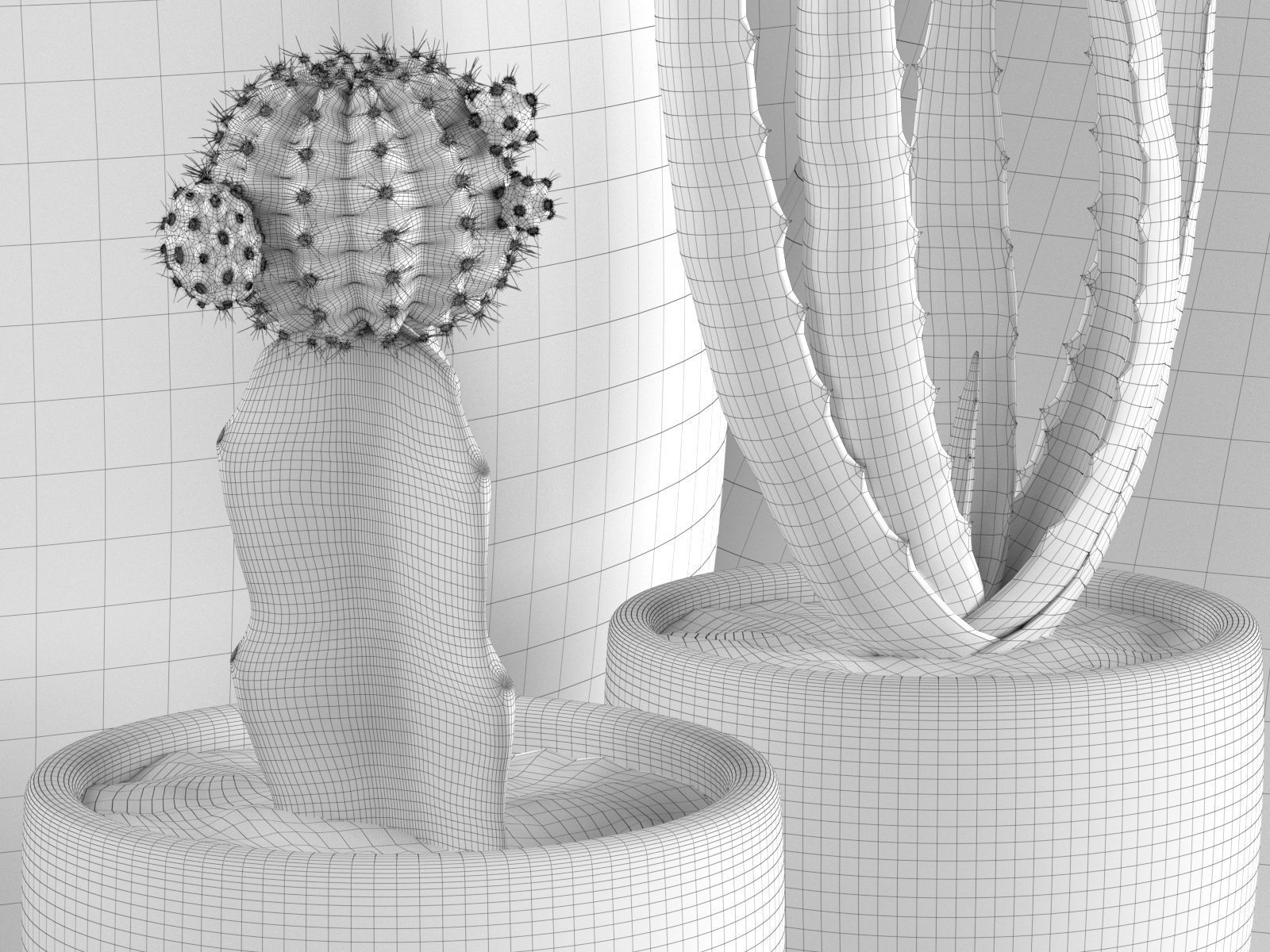 Leta Pots with Plants 3D model | CGTrader