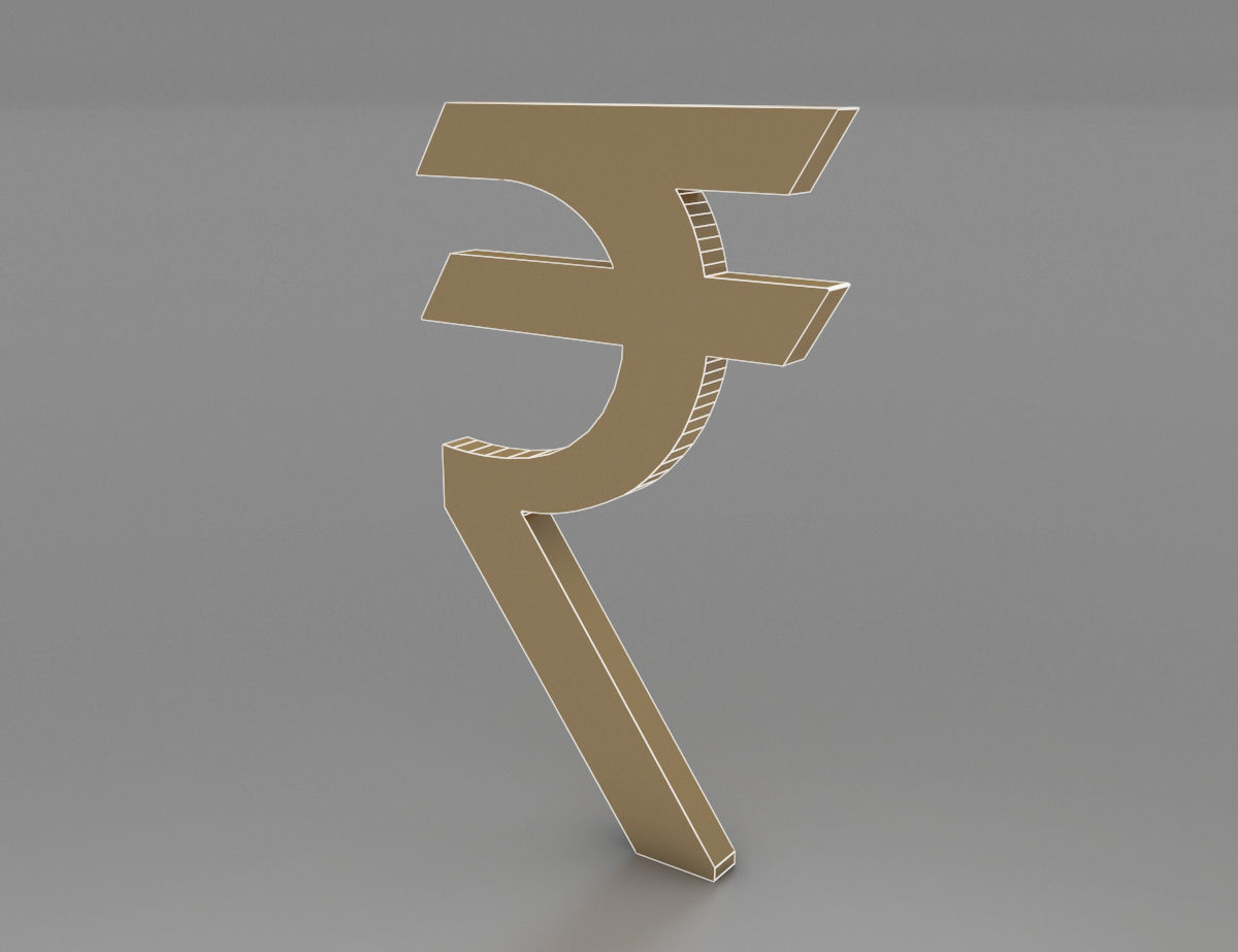 Rupee and Dollar Symbols 3D model | CGTrader