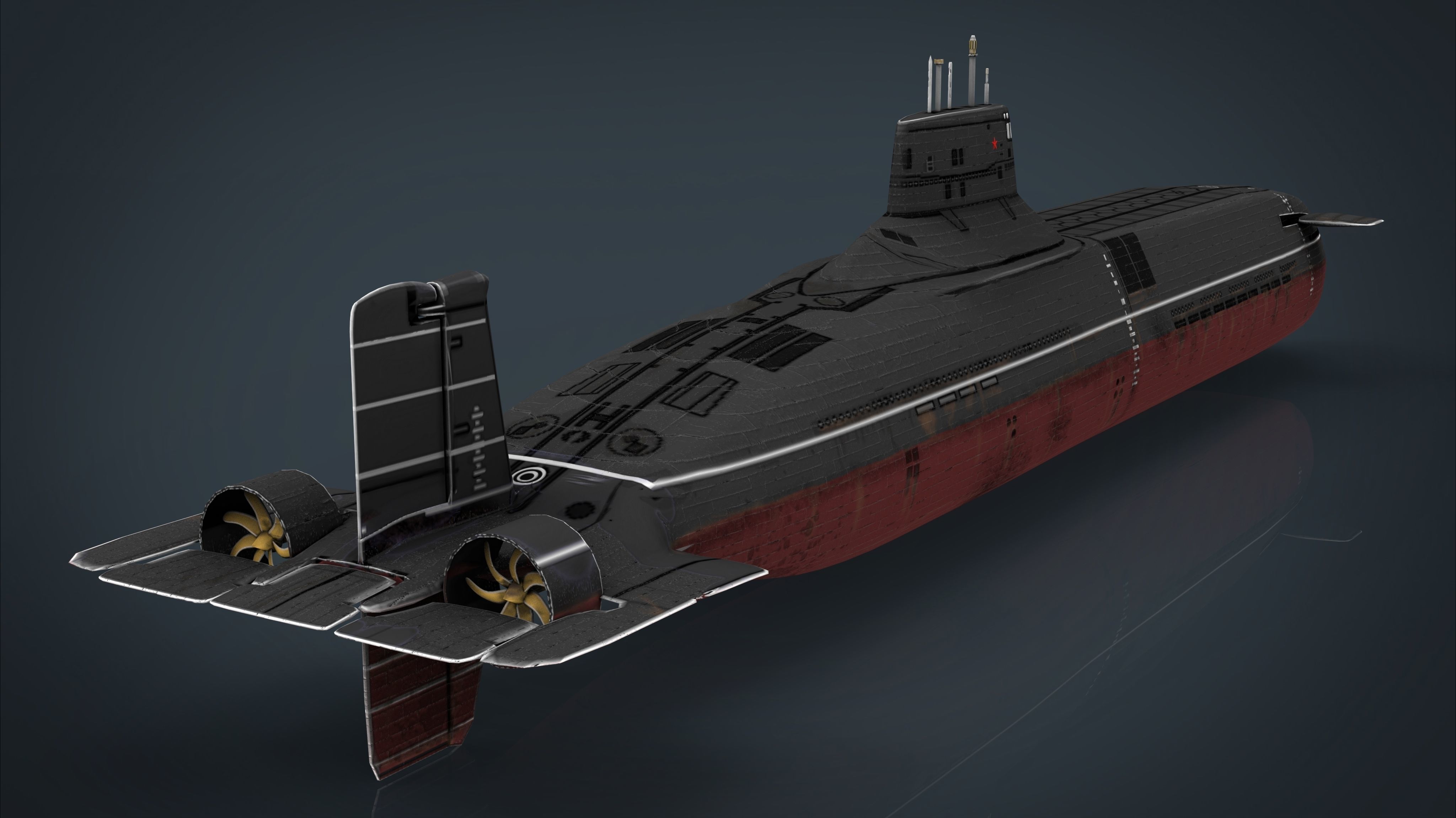 3D model Submarine Typhoon-class VR / AR / low-poly | CGTrader