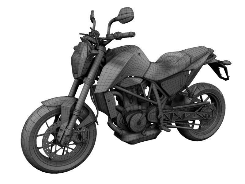 KTM 690 Duke 2014 3D Model MAX OBJ 3DS FBX C4D DXF | CGTrader.com