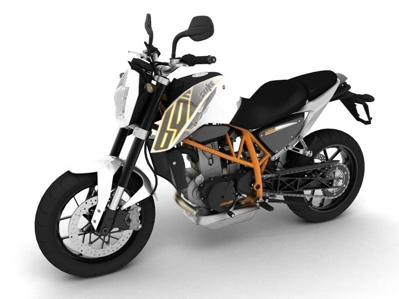 KTM 690 Duke 2014 3D Model MAX OBJ 3DS FBX C4D DXF | CGTrader.com