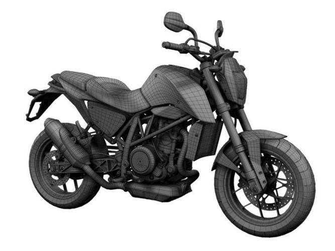KTM 690 Duke 2014 3D Model MAX OBJ 3DS FBX C4D DXF | CGTrader.com