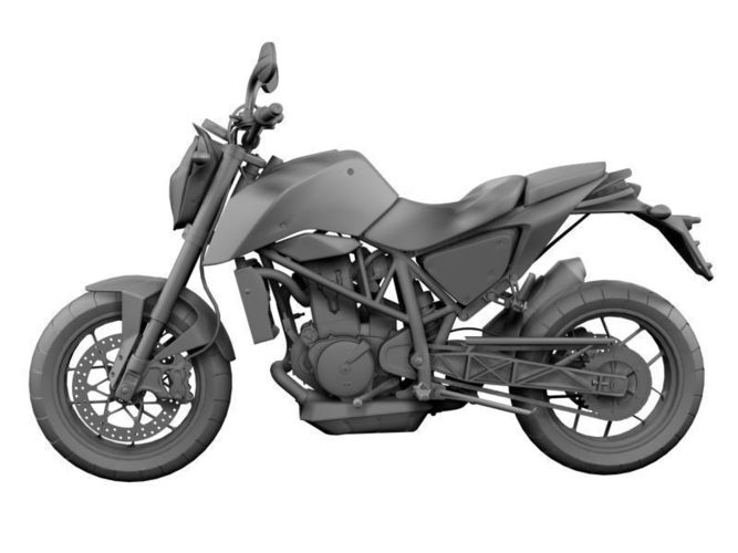 KTM 690 Duke 2014 3D Model MAX OBJ 3DS FBX C4D DXF | CGTrader.com
