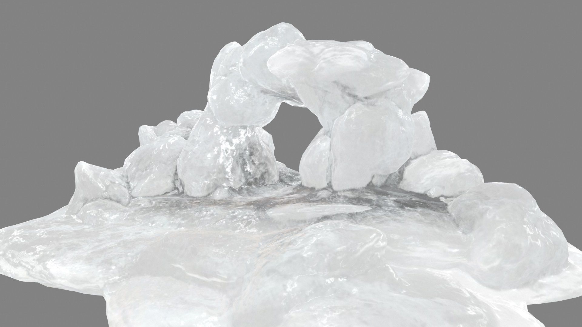 3D model Ice Cave VR / AR / low-poly | CGTrader