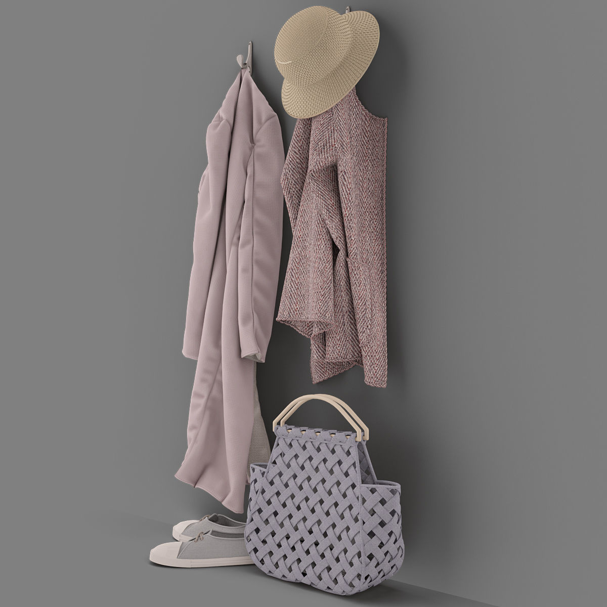 set of coats 3D model | CGTrader