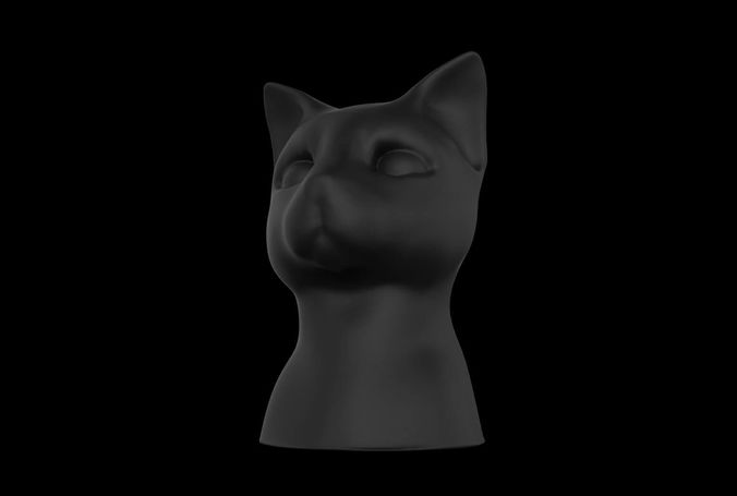 Cat-Half body 3D model 3D printable | CGTrader