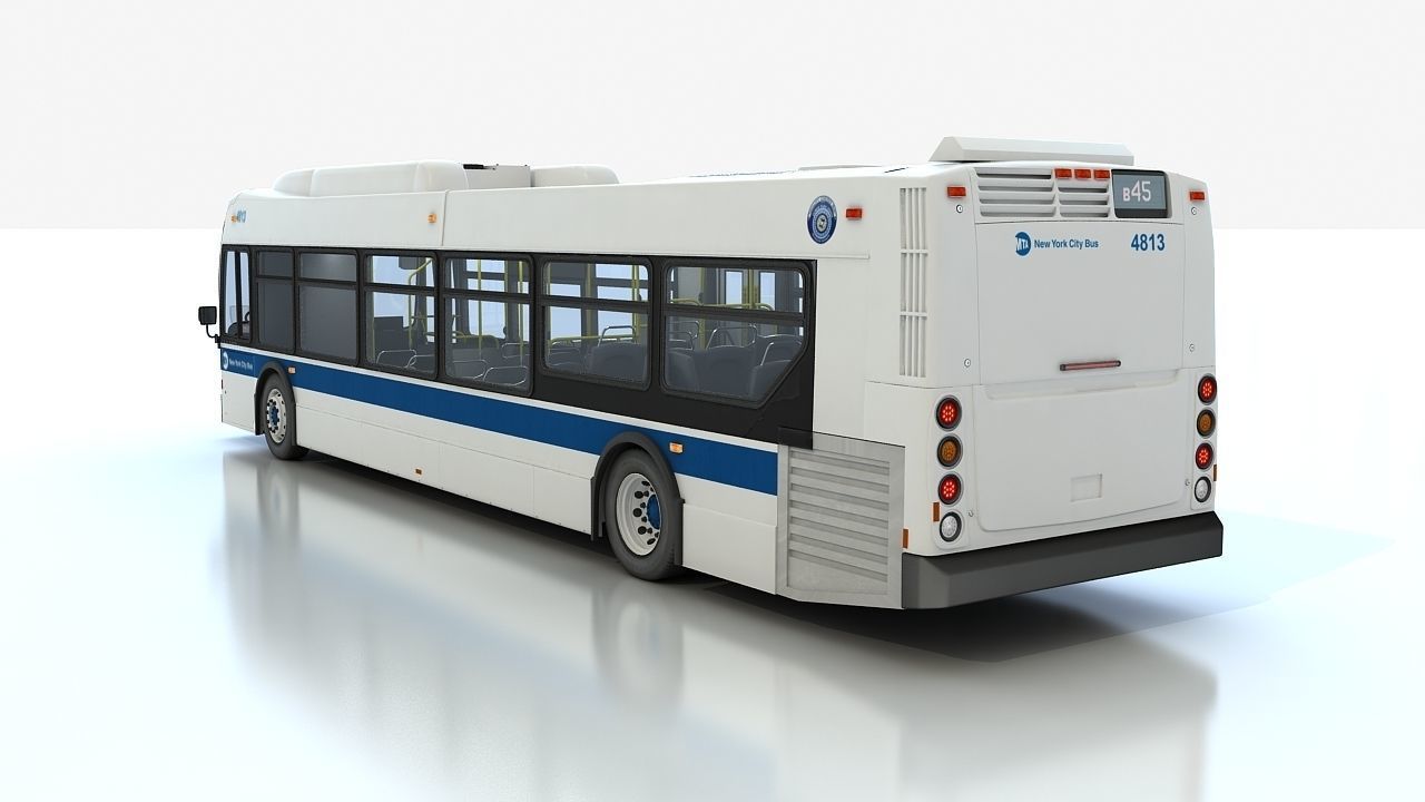 New Flyer Xd40 Xcelsior 3D model animated rigged | CGTrader