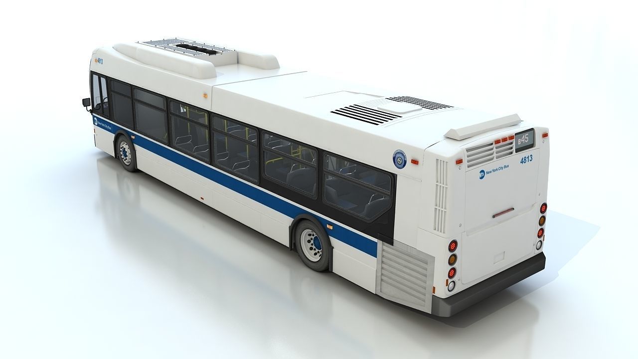 New Flyer Xd40 Xcelsior 3D model animated rigged | CGTrader