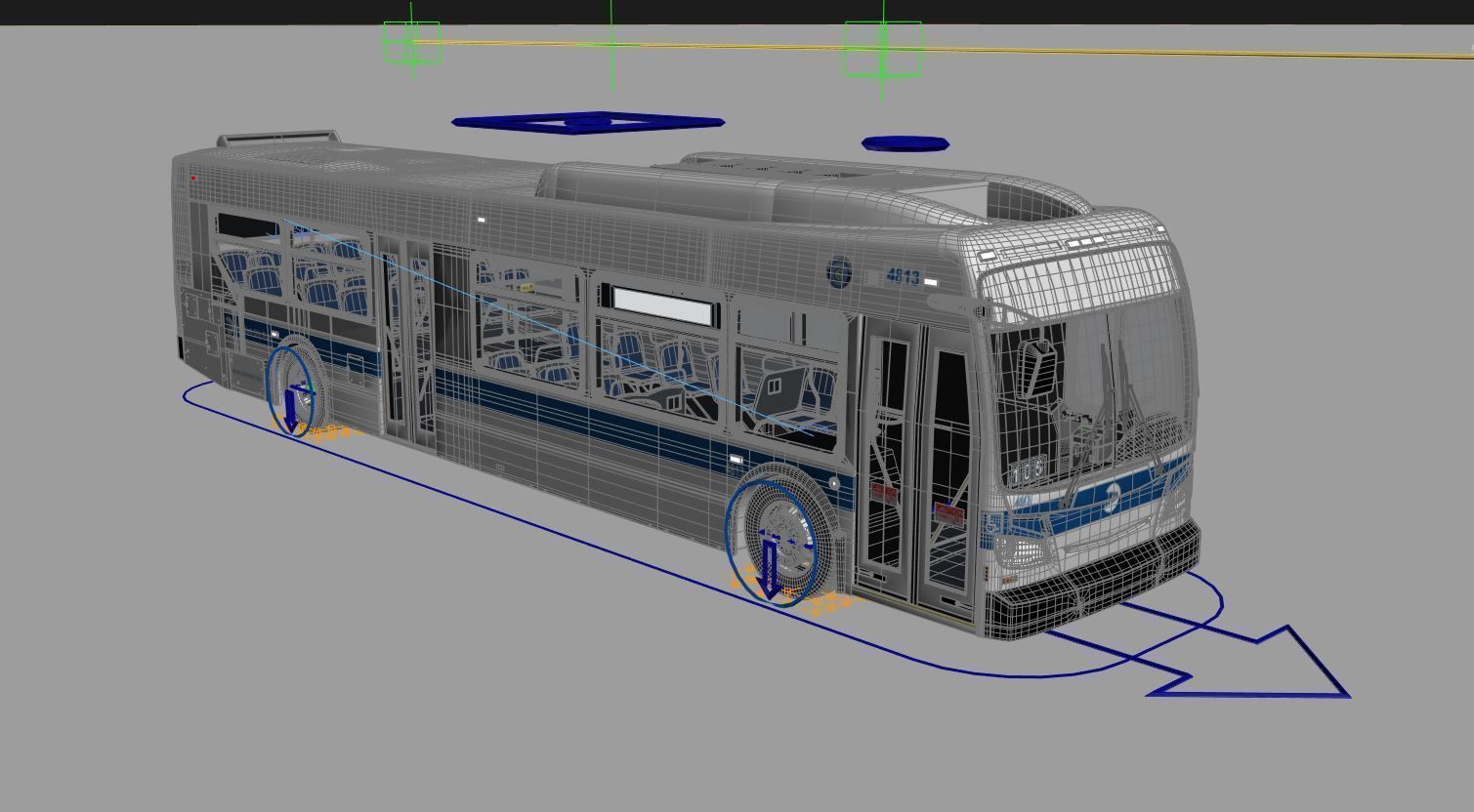 New Flyer Xd40 Xcelsior 3D model animated rigged | CGTrader