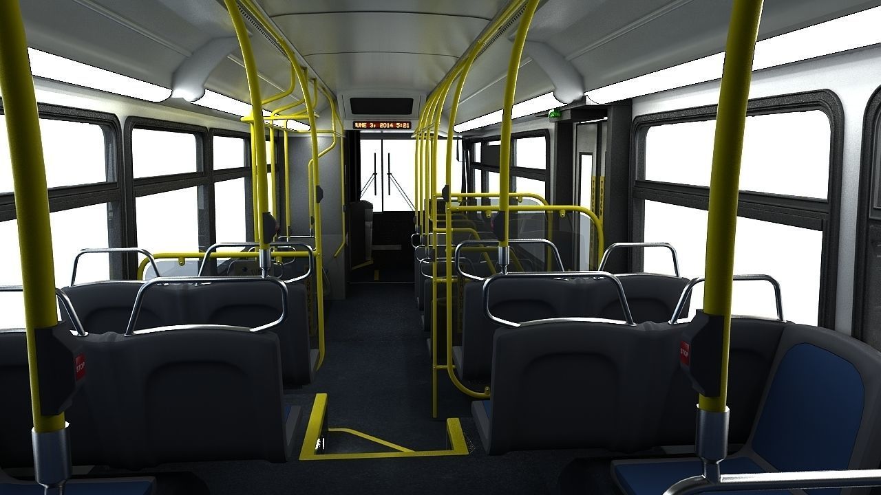 New Flyer Xd40 Xcelsior 3D model animated rigged | CGTrader