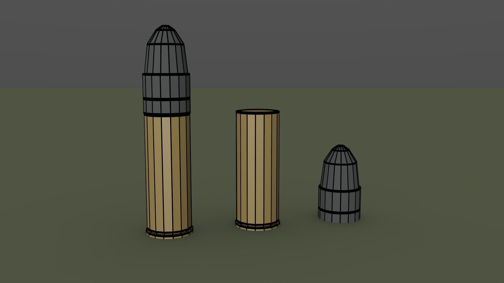 3D model Low-Poly Ammo two bullets VR / AR / low-poly | CGTrader