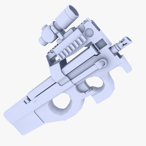 3D model FN P90 ACOG VR / AR / low-poly | CGTrader