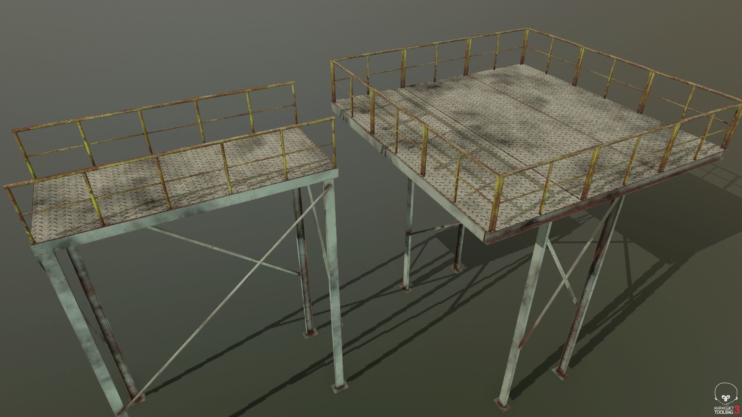 3D model Modular industrial platform PBR VR / AR / low-poly | CGTrader
