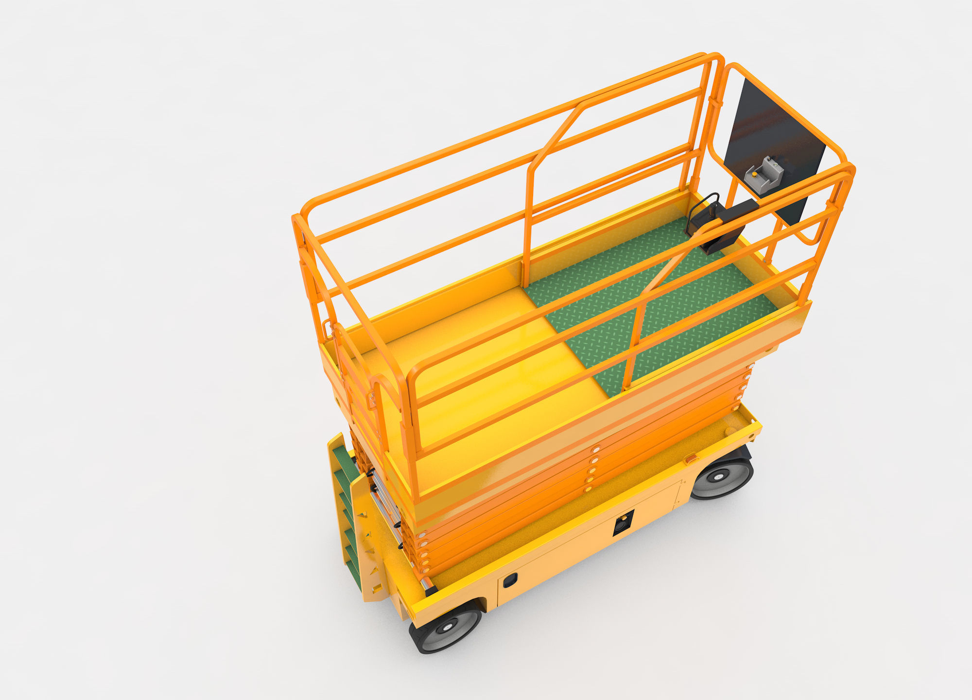 Scissors Lift Aerial Work Platform 3D model animated rigged | CGTrader