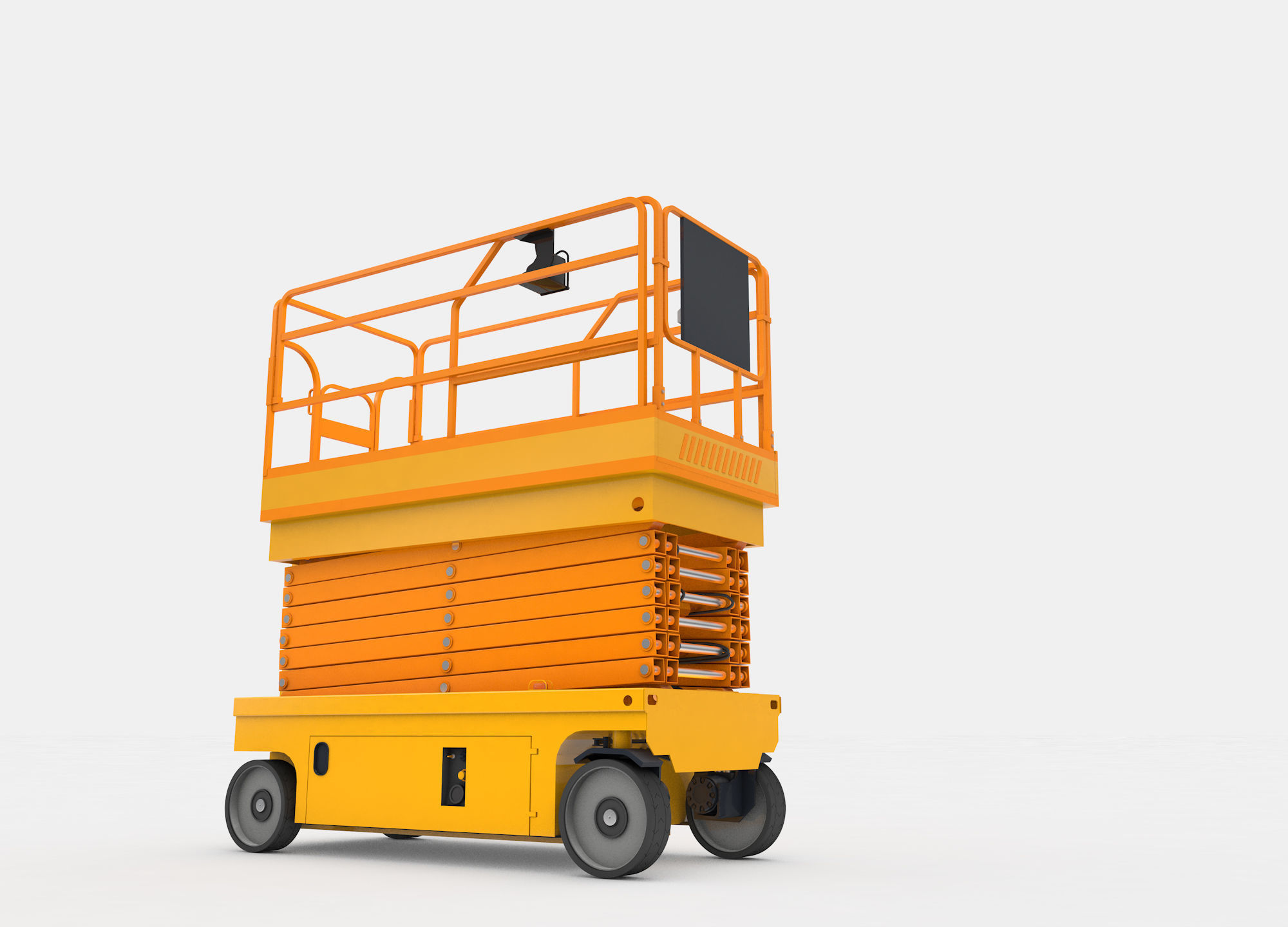 Scissors Lift Aerial Work Platform 3D model animated rigged | CGTrader