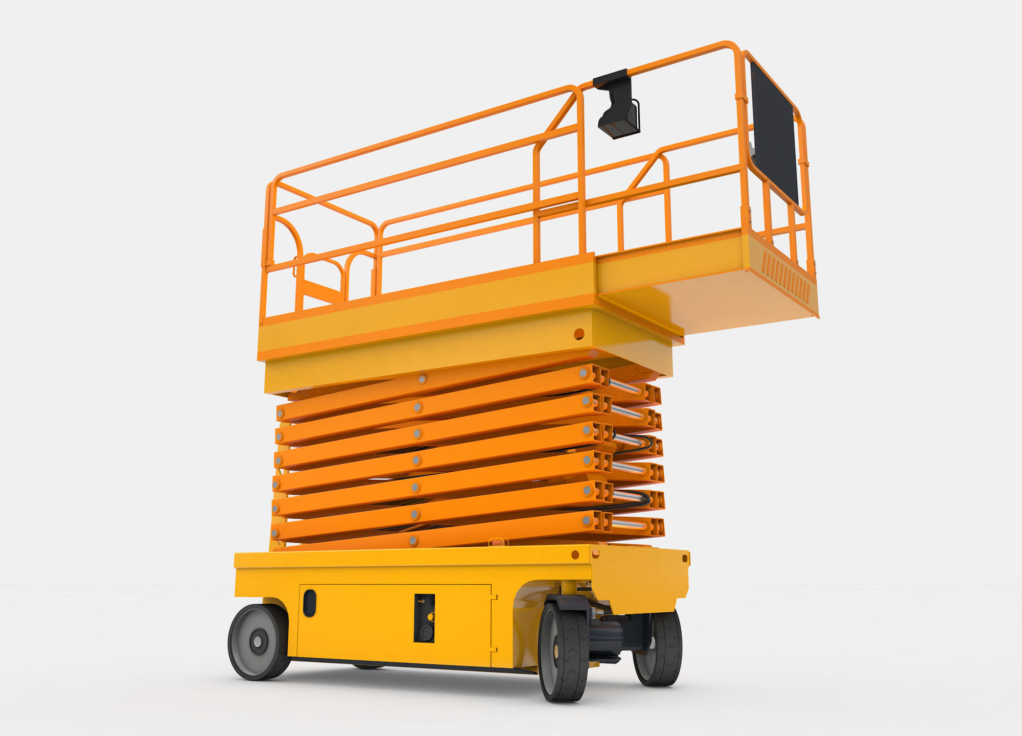 Scissors Lift Aerial Work Platform 3D model animated rigged | CGTrader