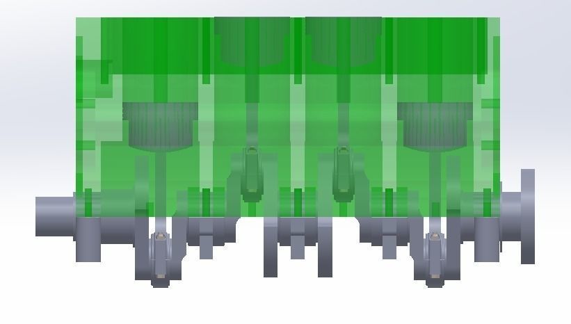 3D Solidworks 4 cylinders Engine plus awesome animation 3D model ...