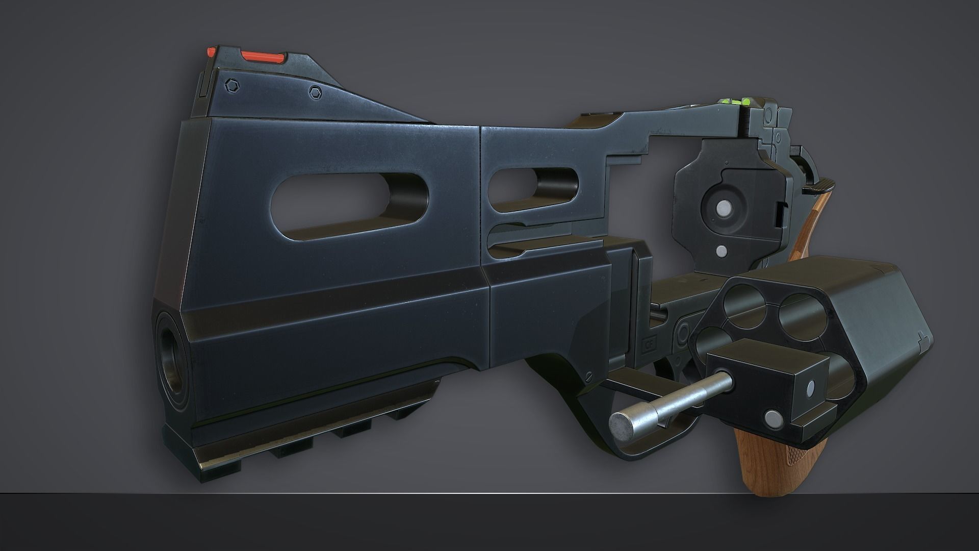 Lowpoly PBR Low Barreled Revolover free VR / AR / low-poly 3D model ...