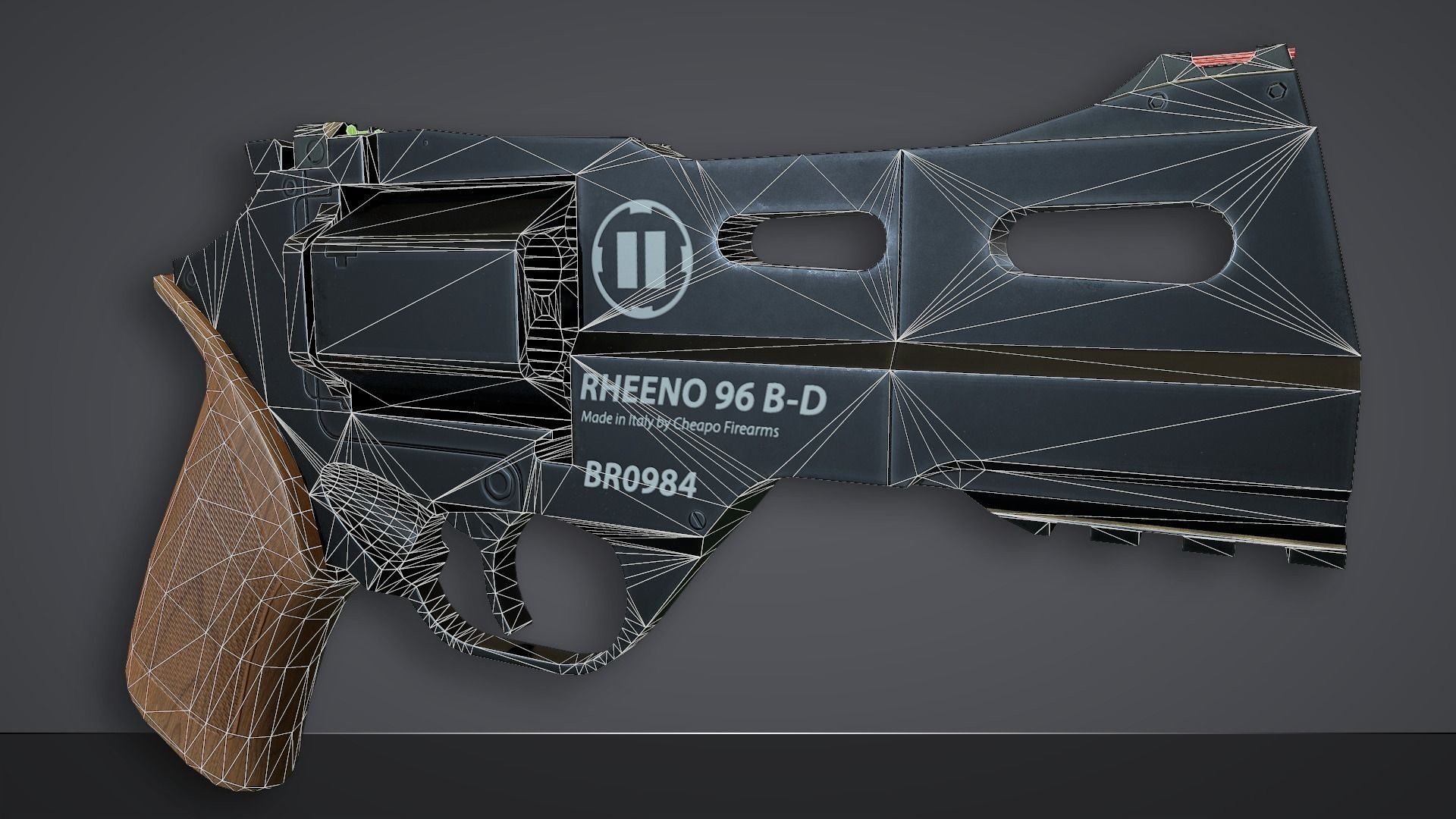 Lowpoly PBR Low Barreled Revolover free VR / AR / low-poly 3D model ...