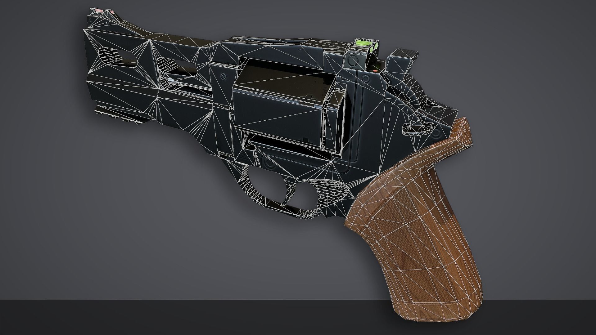 Lowpoly PBR Low Barreled Revolover free VR / AR / low-poly 3D model ...