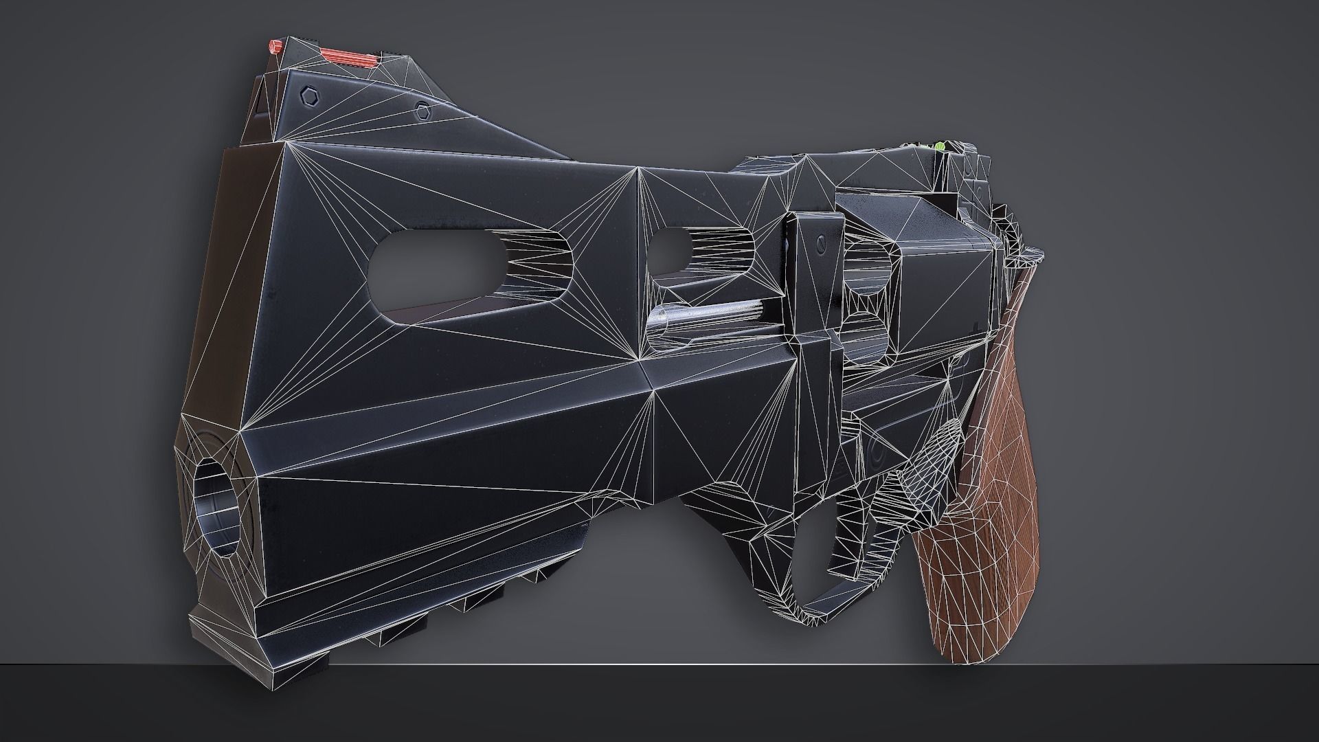 Lowpoly PBR Low Barreled Revolover free VR / AR / low-poly 3D model ...