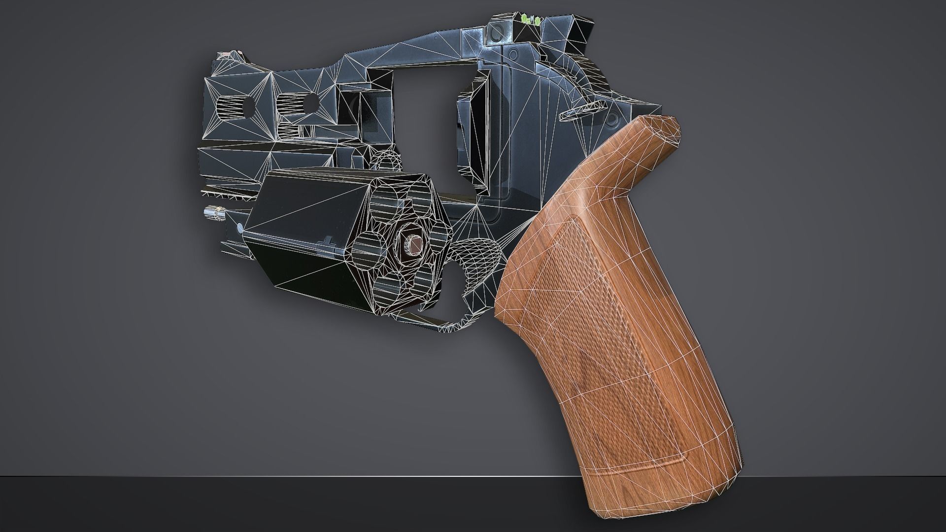 Lowpoly PBR Low Barreled Revolover free VR / AR / low-poly 3D model ...