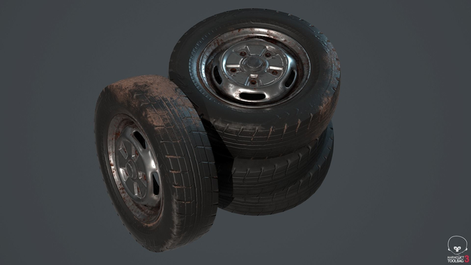 3D model Car wheel VR / AR / low-poly | CGTrader