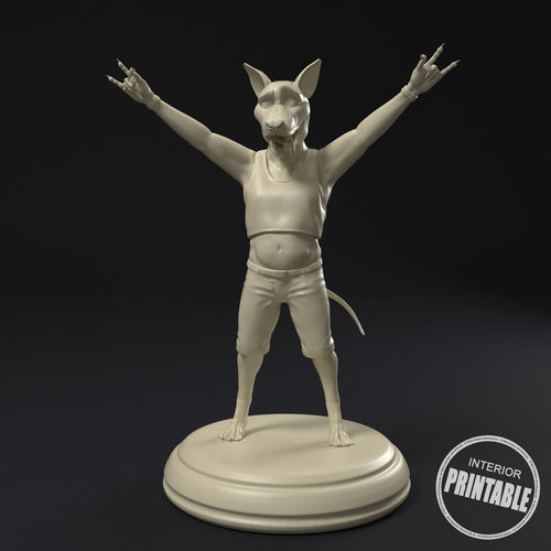 Rock dog free 3D model 3D printable | CGTrader