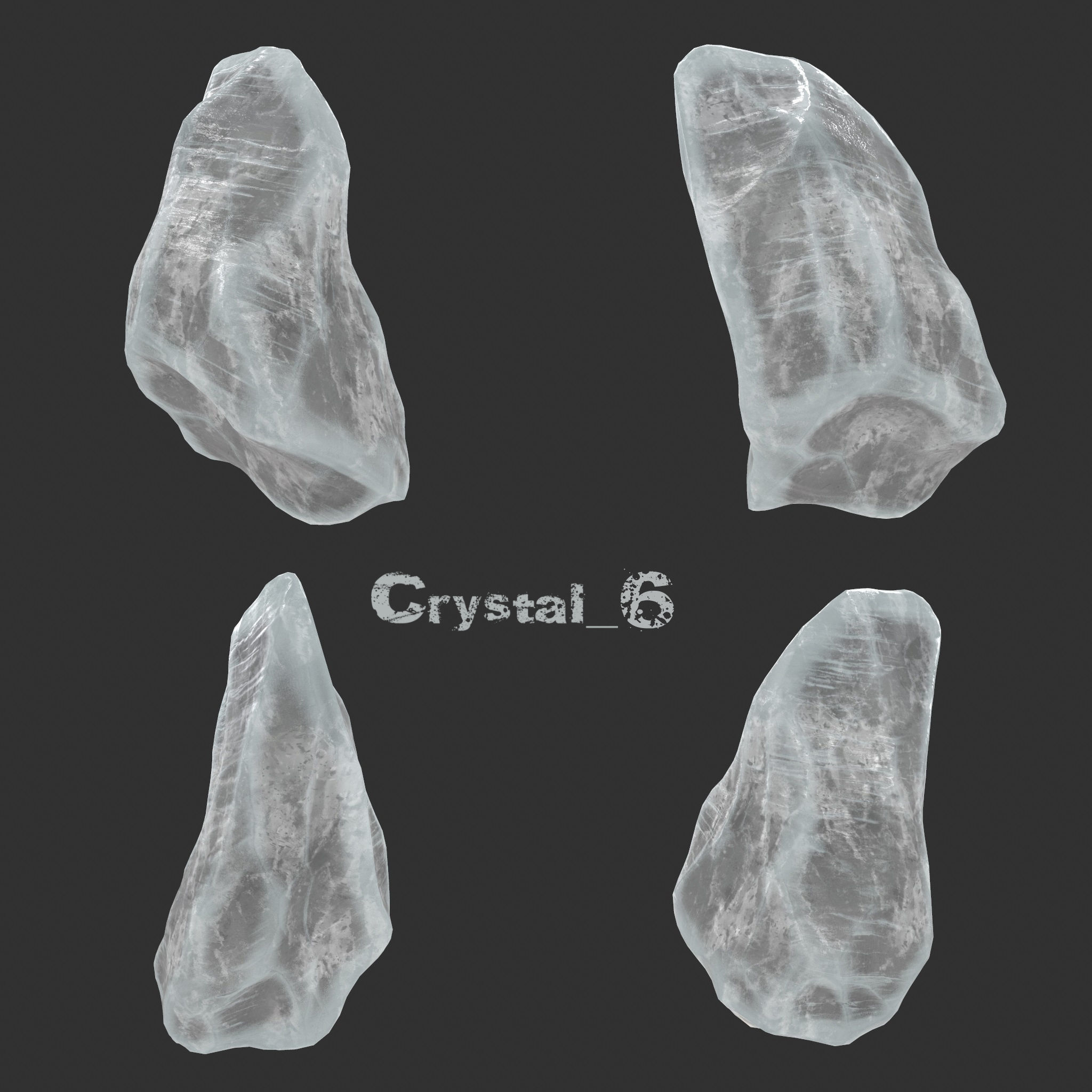 3D model ice crystal VR / AR / low-poly | CGTrader