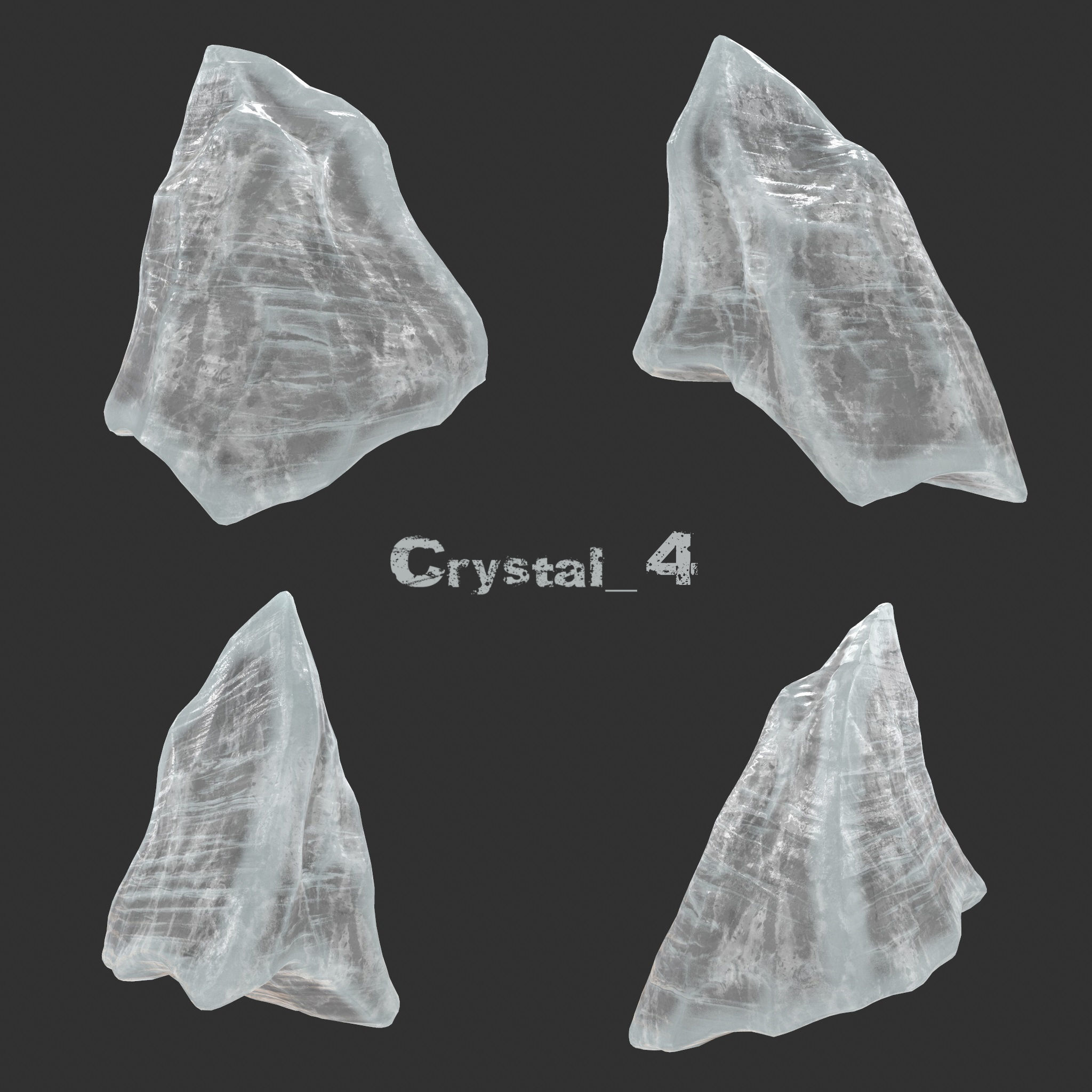 3D model ice crystal VR / AR / low-poly | CGTrader
