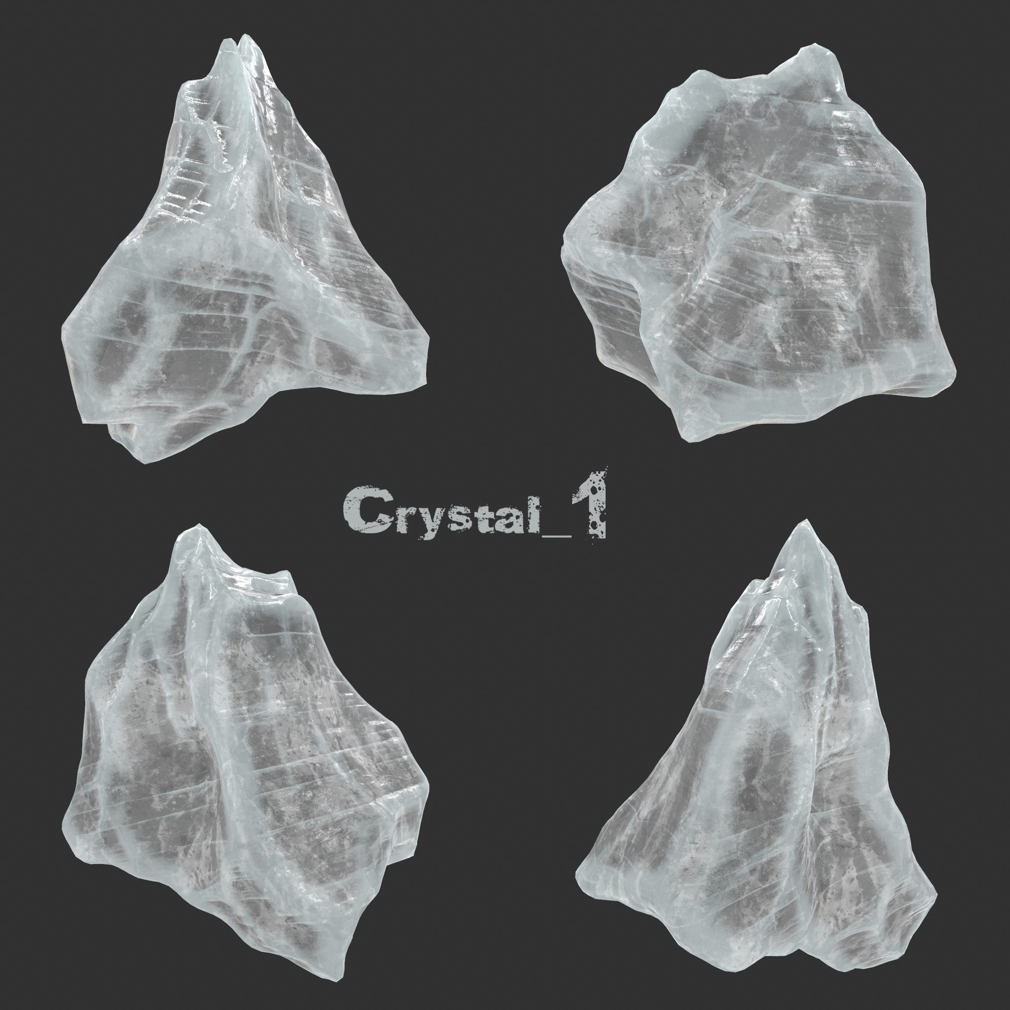 3D model ice crystal VR / AR / low-poly | CGTrader
