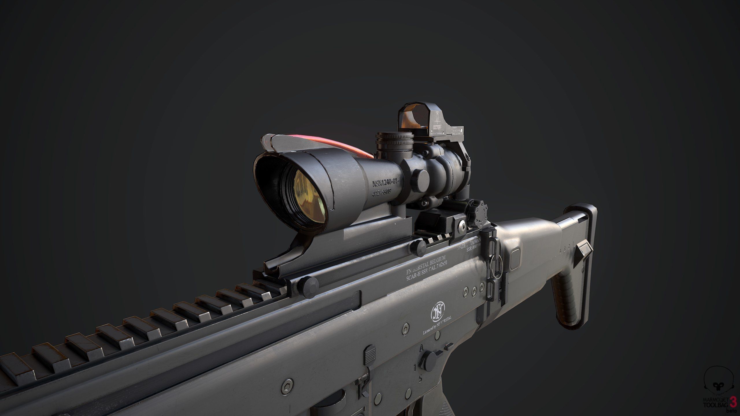 3D model Scar L rifle VR / AR / low-poly | CGTrader